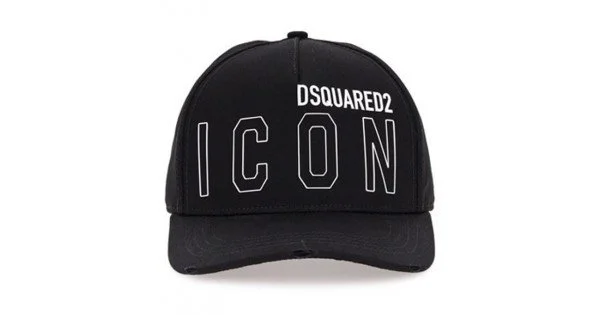 Sapca DSQUARED2, Logo Icon Alb Negru - BCM066505C00001M063 - Capodopera12