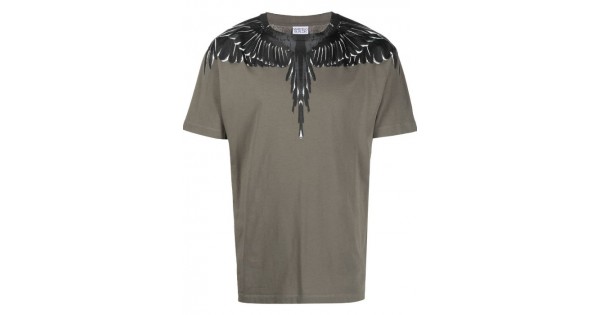 Tricou Marcelo Burlon, Count Of Milan, Kaki - CMAA018C99JER0015610 ...