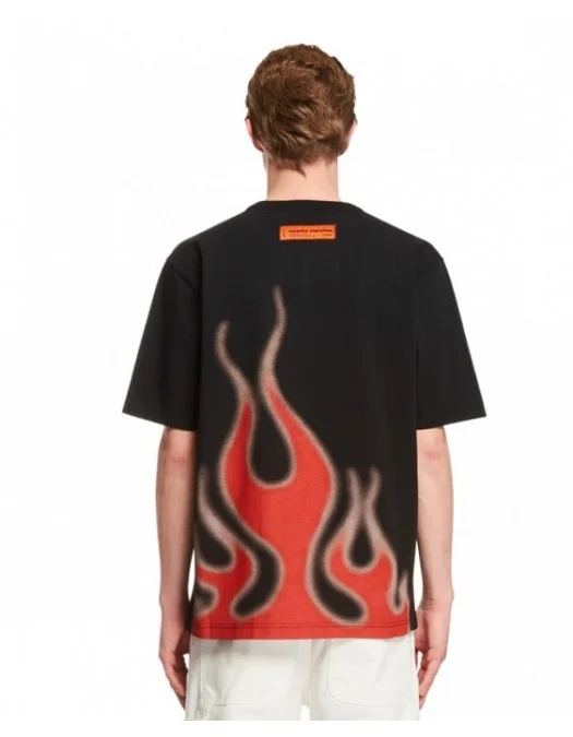 Tricou HERON PRESTON, Flame Print, Negru - HMAA032S23JER0071025 ...