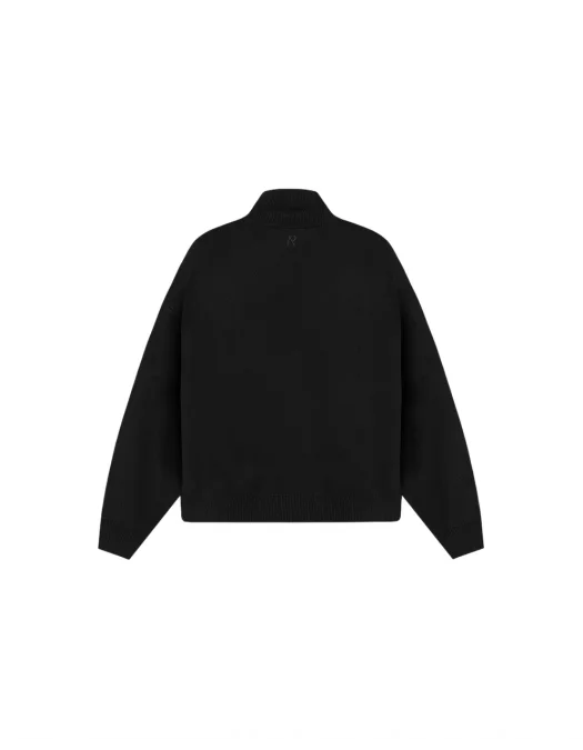 Jacheta REPRESENT, Knitted Initial Track, Logo, Black - INM10001201 ...