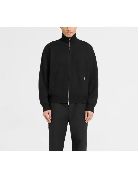 Jacheta REPRESENT, Knitted Initial Track, Logo, Black - INM10001201 ...