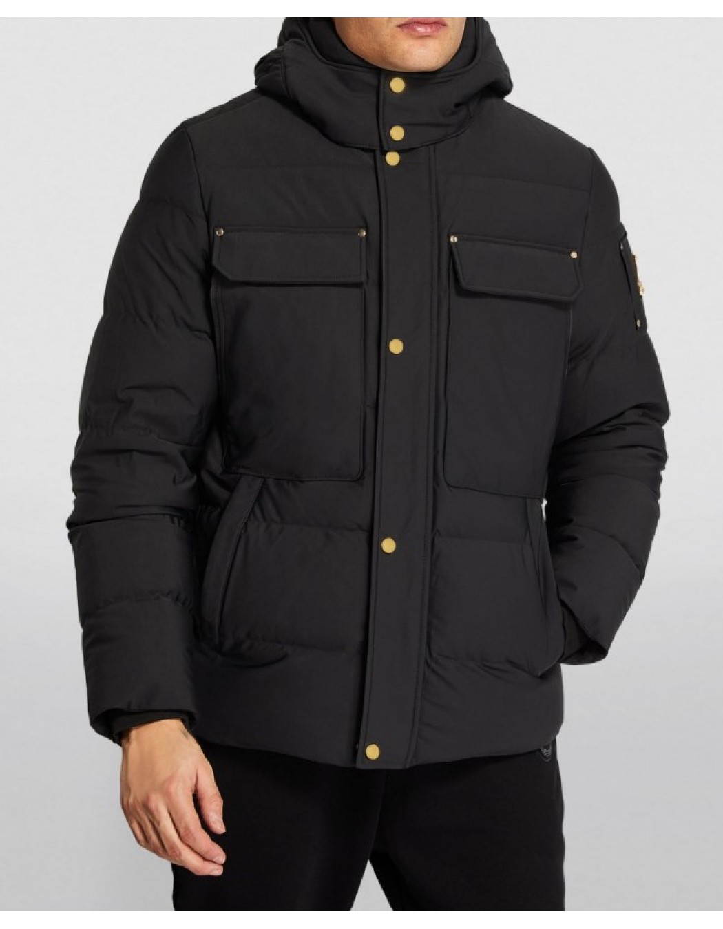 Geaca Moose Knuckles, Black Down Skillman Jacket - M33MJ204GS305 ...