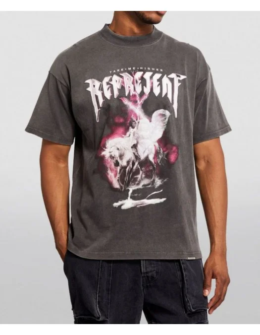 Tricou Represent, Take me higher, Gri - MT402220 - Capodopera12