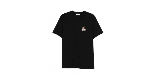 TRICOU OFF WHITE, Candles Flames Print, Regular Fit, Negru ...