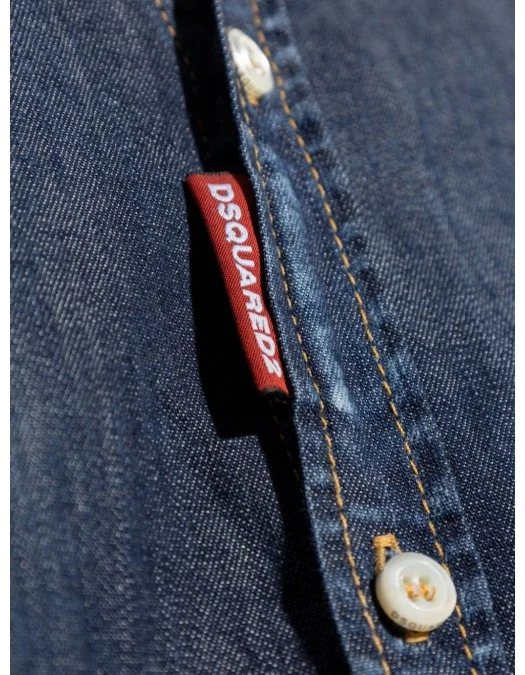 Camasa DSQUARED2, Button Down Denim, Blue - S74DM0851S30341470 - Capodopera12
