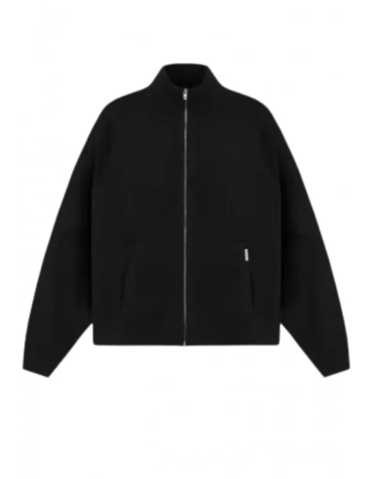 Jacheta REPRESENT, Knitted Initial Track, Logo, Black - INM10001201 ...